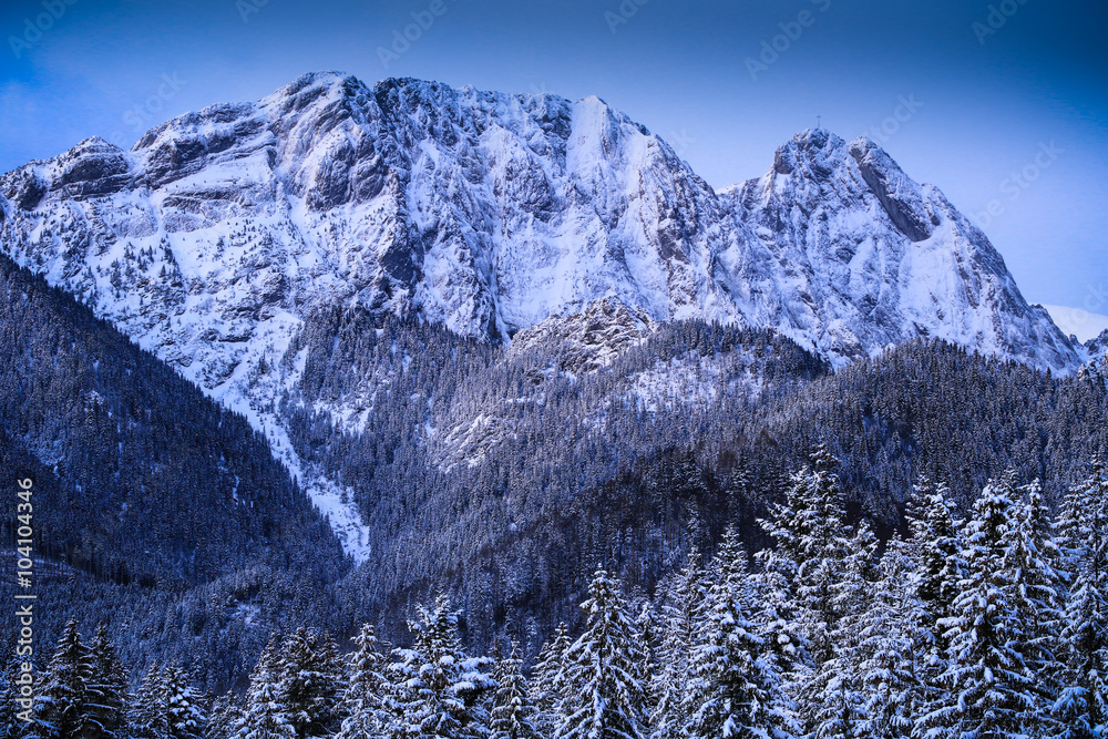 Obraz na płótnie Giewont Tatry Zakopane - tatry, zakopane, zimą ...