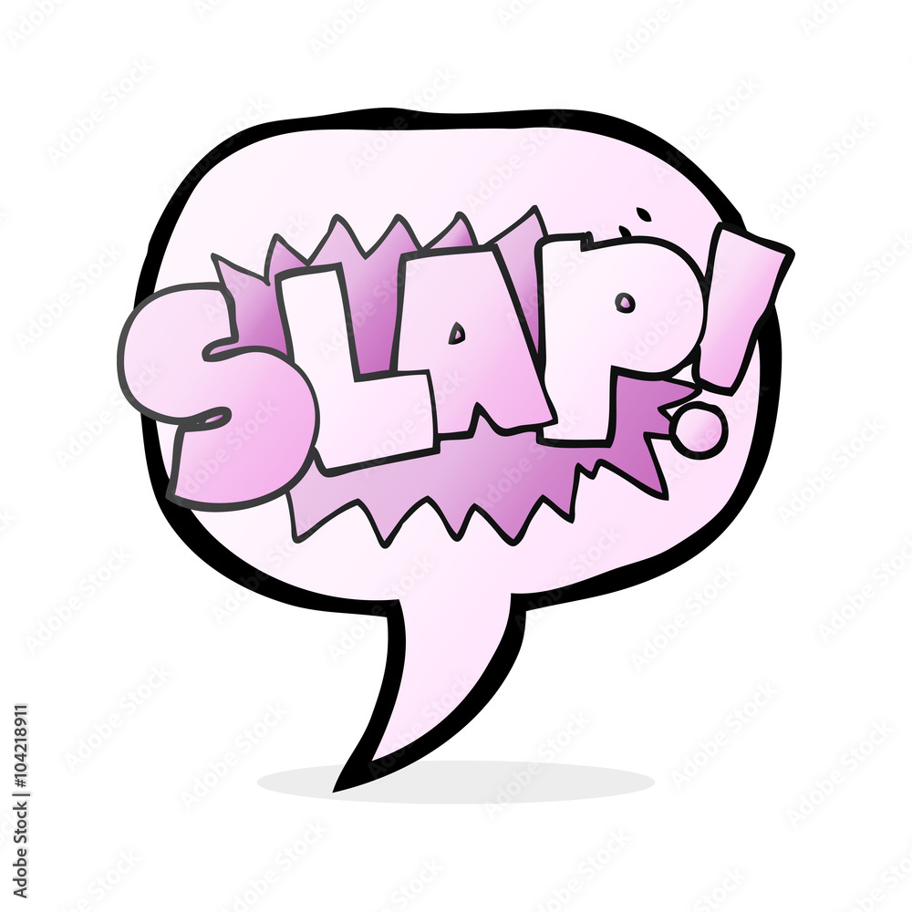 speech bubble cartoon slap symbol Stock Vector | Adobe Stock