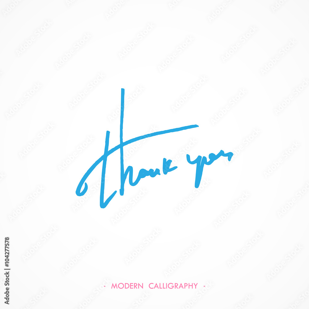 Thank You calligraphy. Vector illustration. Stock Vector | Adobe Stock