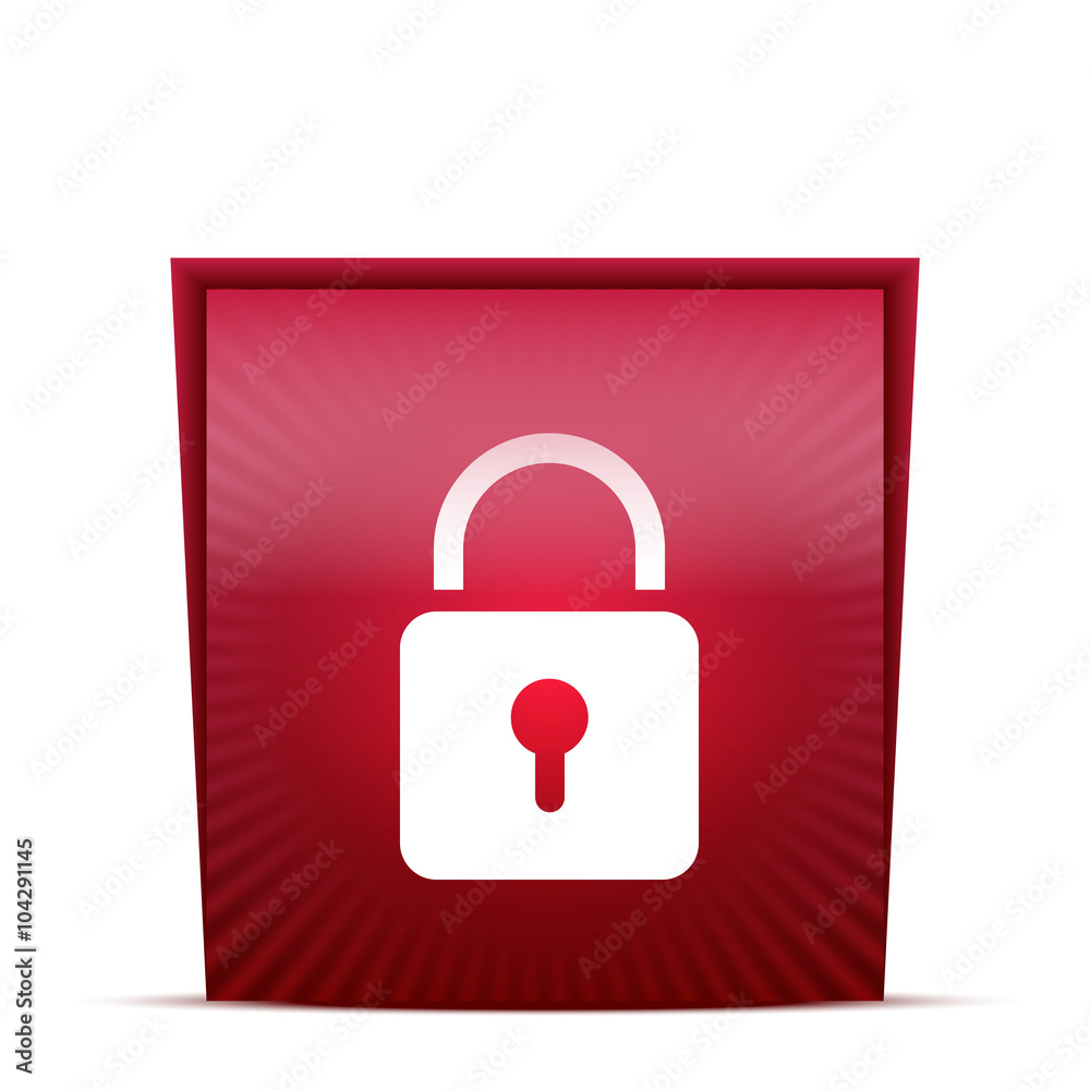 Vector de Stock Icona Lucchetto - Box Rosso | Adobe Stock