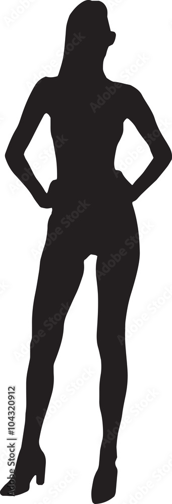 Vector De Stock Sexy Nude Woman Silhouette Vector Illustration Adobe
