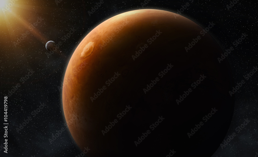 Stock-Foto „View of planet Mars“ | Adobe Stock