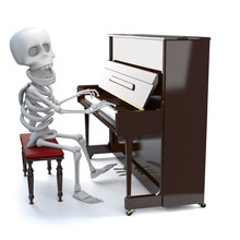 Skeleton Playing Piano 2 Free Stock Photo - Public Domain Pictures