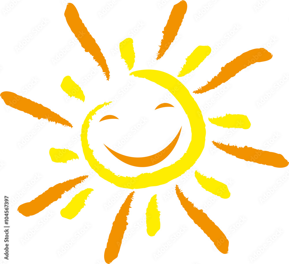 Vector de Stock Sonne und Lächeln, Gesicht, Lachen | Adobe Stock