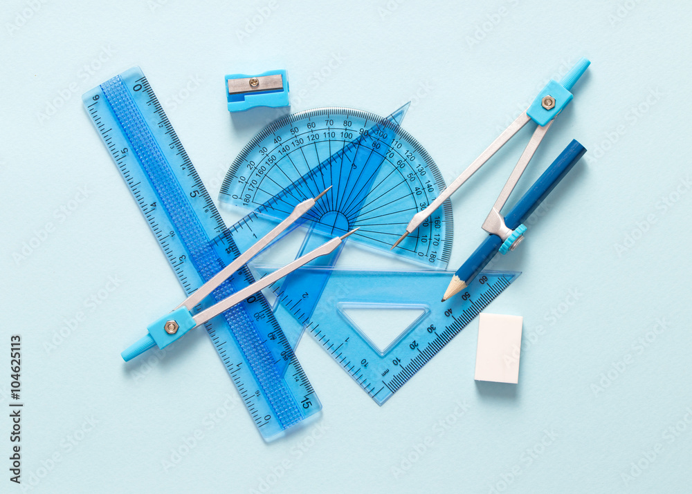 Set of geometry tool Stock Photo | Adobe Stock