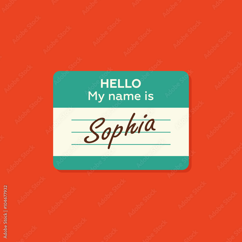 Hello my name is card, Label sticker, introduce badge welcome, vector ...