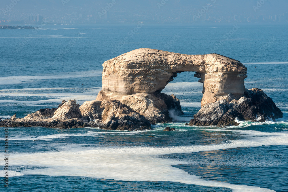 Arch Rock Formation in La Portada National Reserve - rock-emblem Stock ...