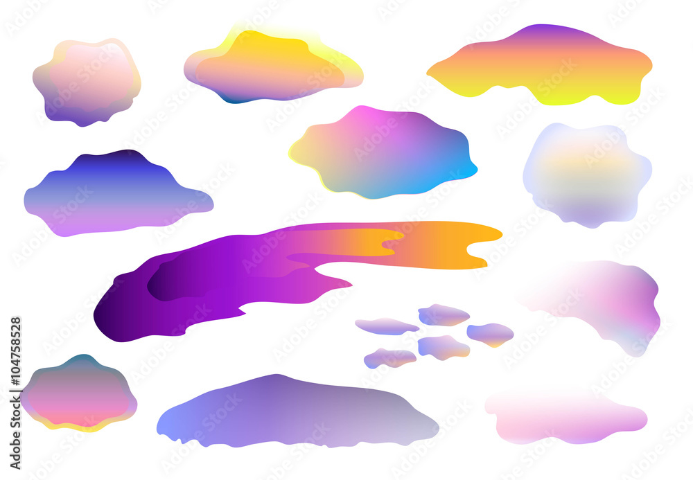 Colorful clouds vector clipart for illustration Stock Vector | Adobe Stock