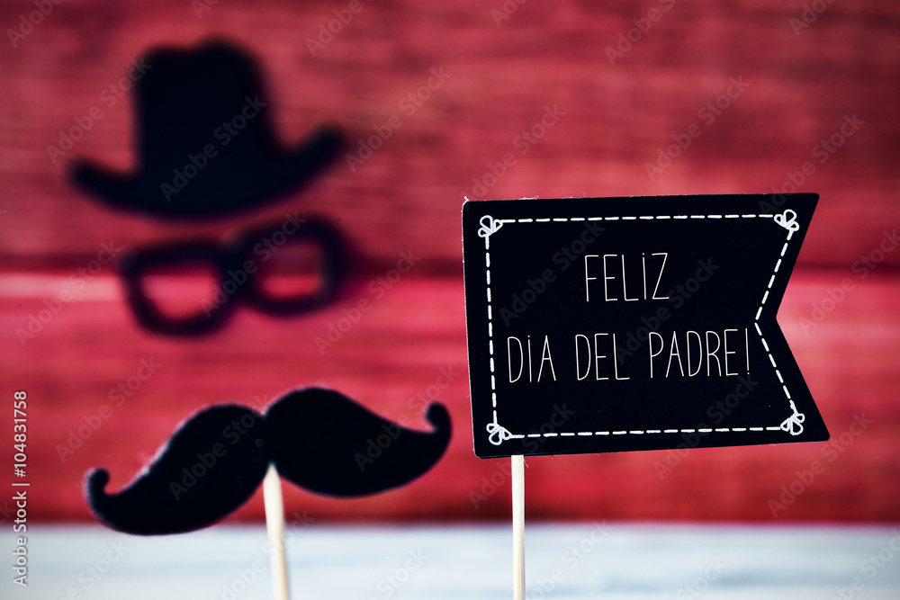 text feliz dia del padre, happy fathers day in spanish Stock Photo ...