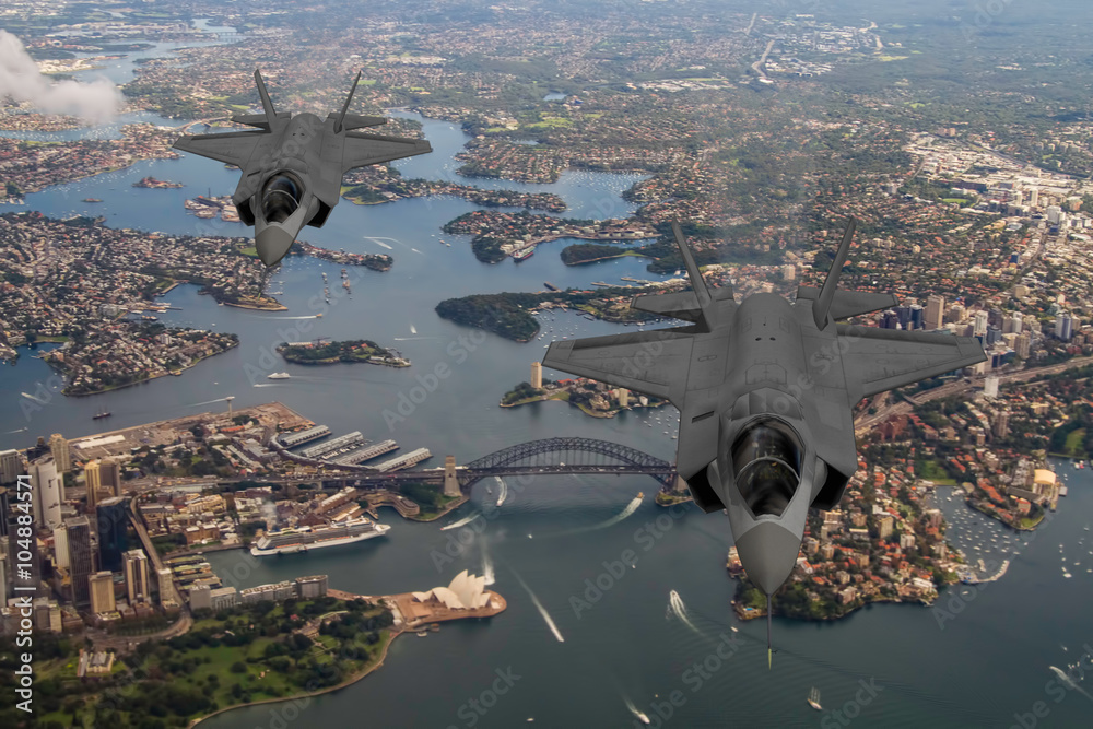 F-35 modern stealth fighter Stock Illustration | Adobe Stock