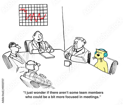 Business cartoon about lack of focus. Stock Illustration | Adobe Stock