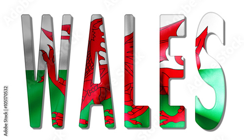 Wales Word With Flag Texture - Buy this stock illustration and explore ...