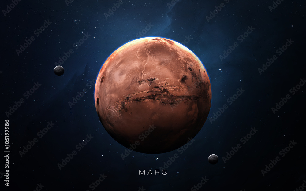 Mars - High resolution 3D images presents planets of the solar system ...