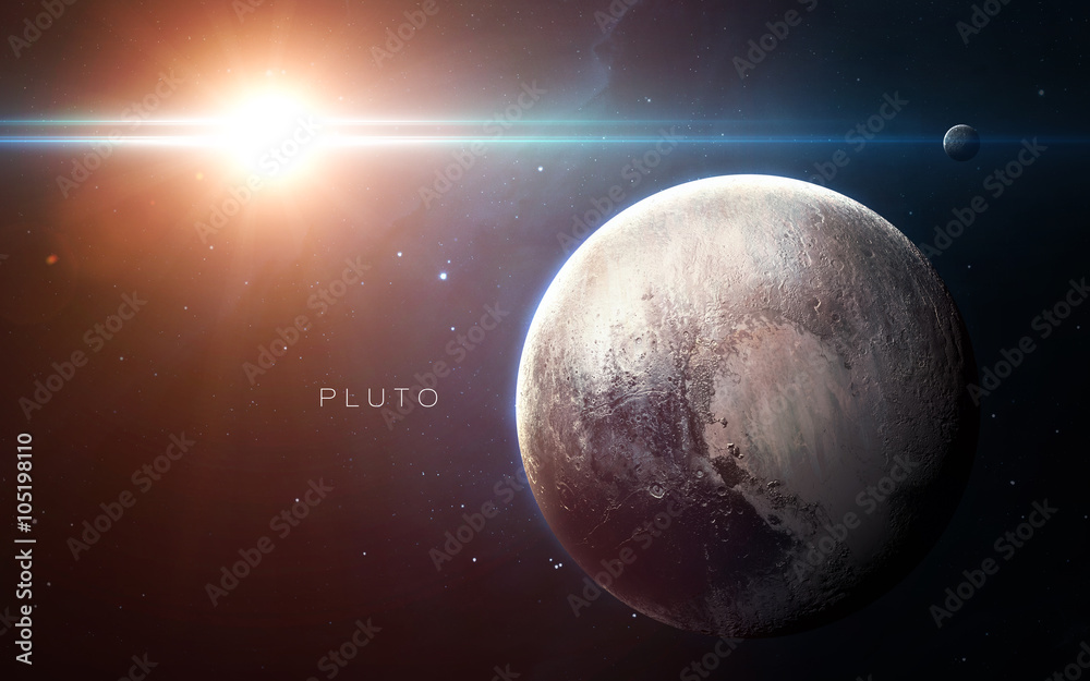 Pluto - High resolution 3D images presents planets of the solar system ...