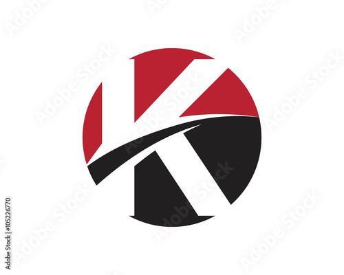 K red letter circle logo Stock Vector | Adobe Stock
