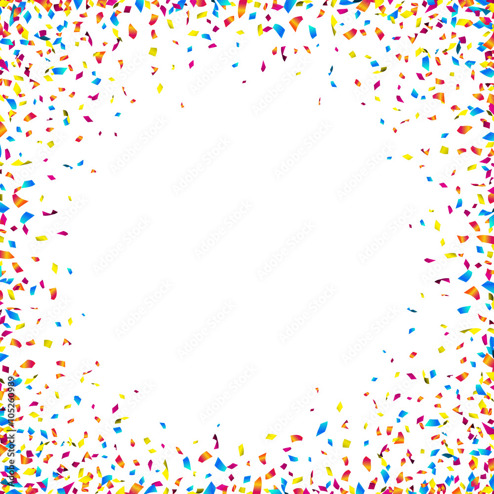 Celebration background with colorful confetti. Vector illustration ...
