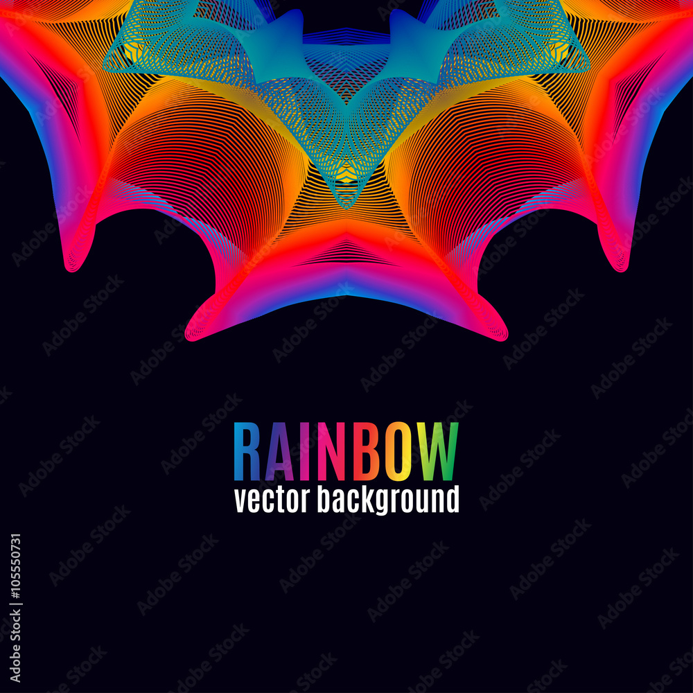 Rainbow Lines vector background Stock Vector | Adobe Stock