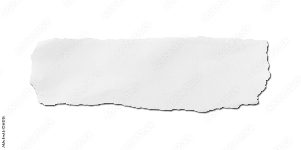 white torn paper isolated over white background with clipping path ...