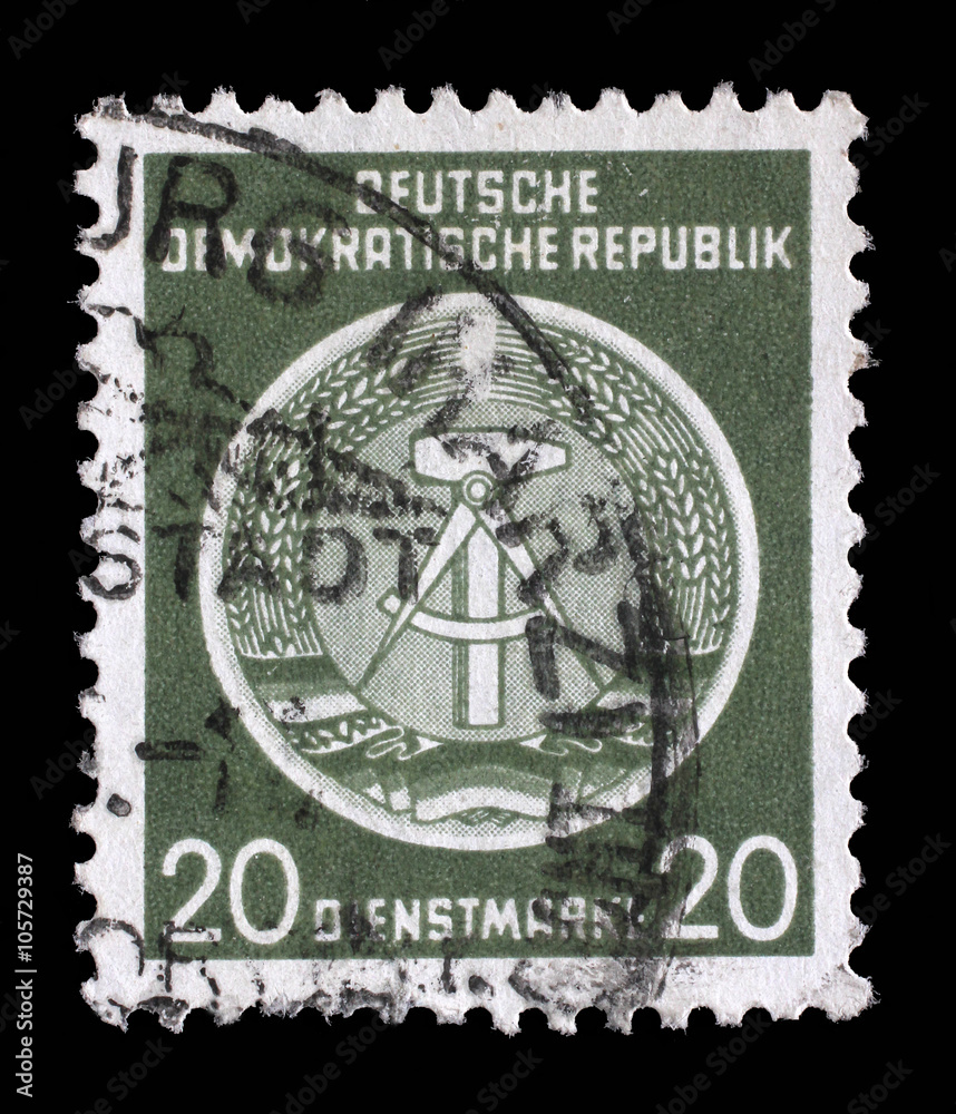 Stamp printed in GDR (German Democratic Republic - East Germany) shows ...