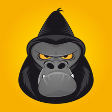Grumpy Gorilla Clip Art Free Stock Photo - Public Domain Pictures