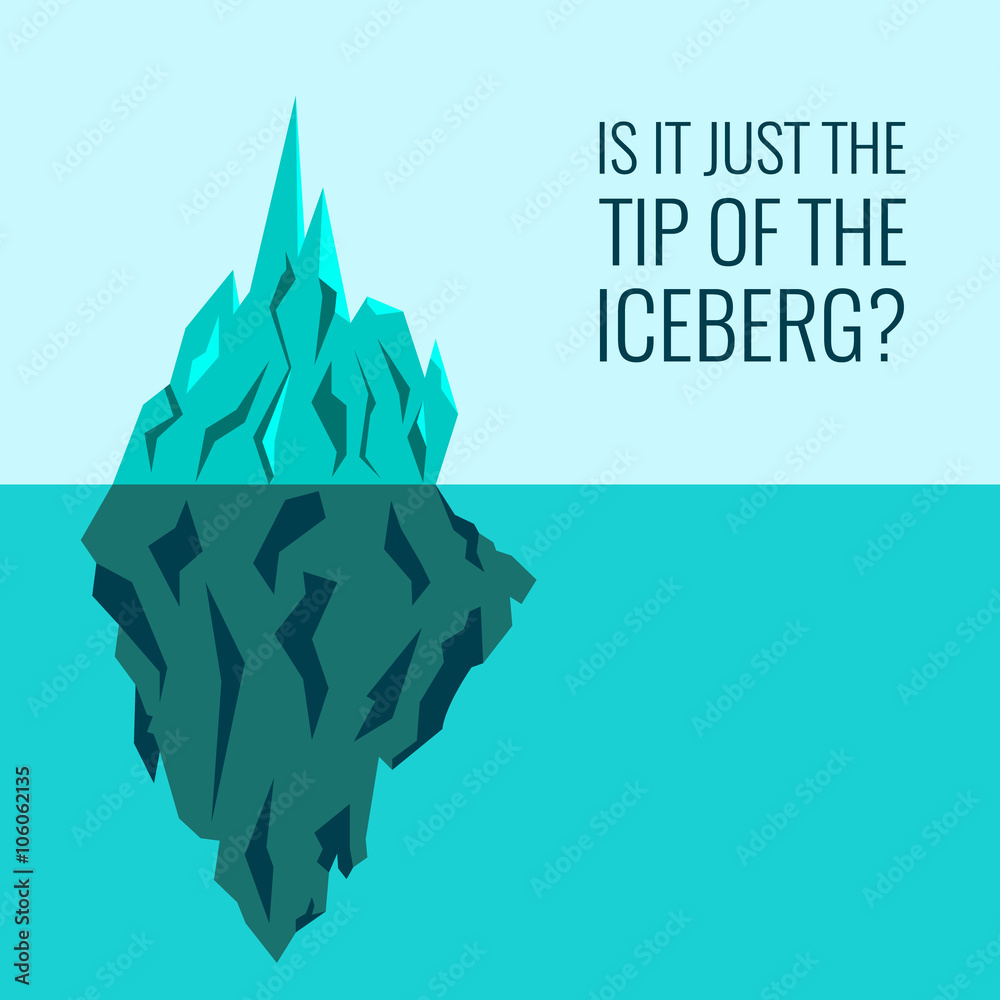 Iceberg infographic design template with place for your text. "Is it ...