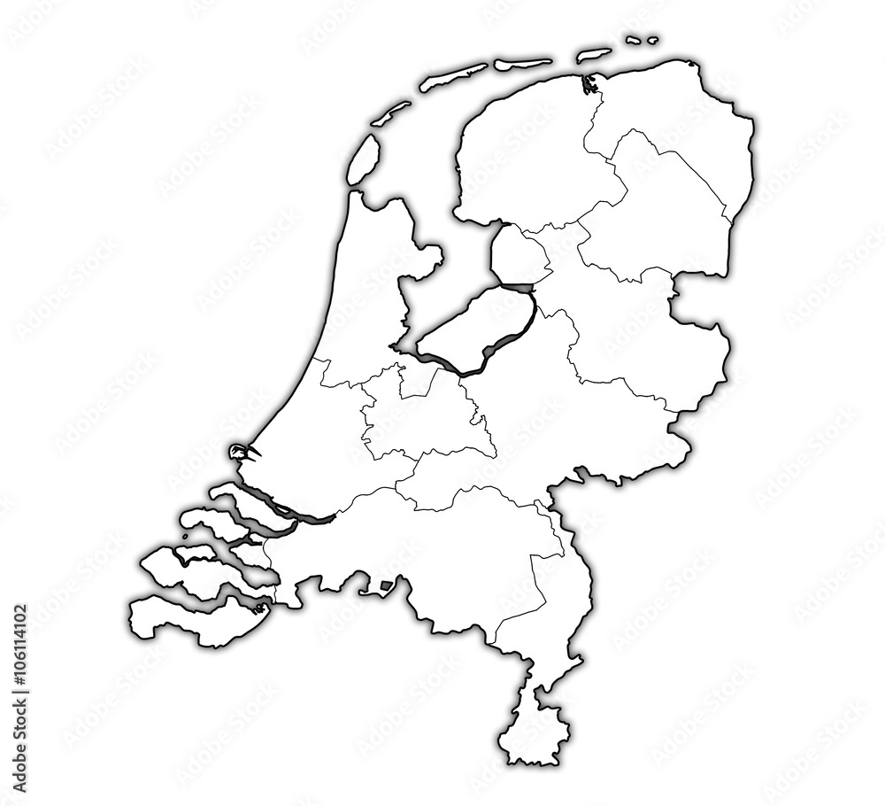 map of provinces of netherlands Stock Illustration | Adobe Stock