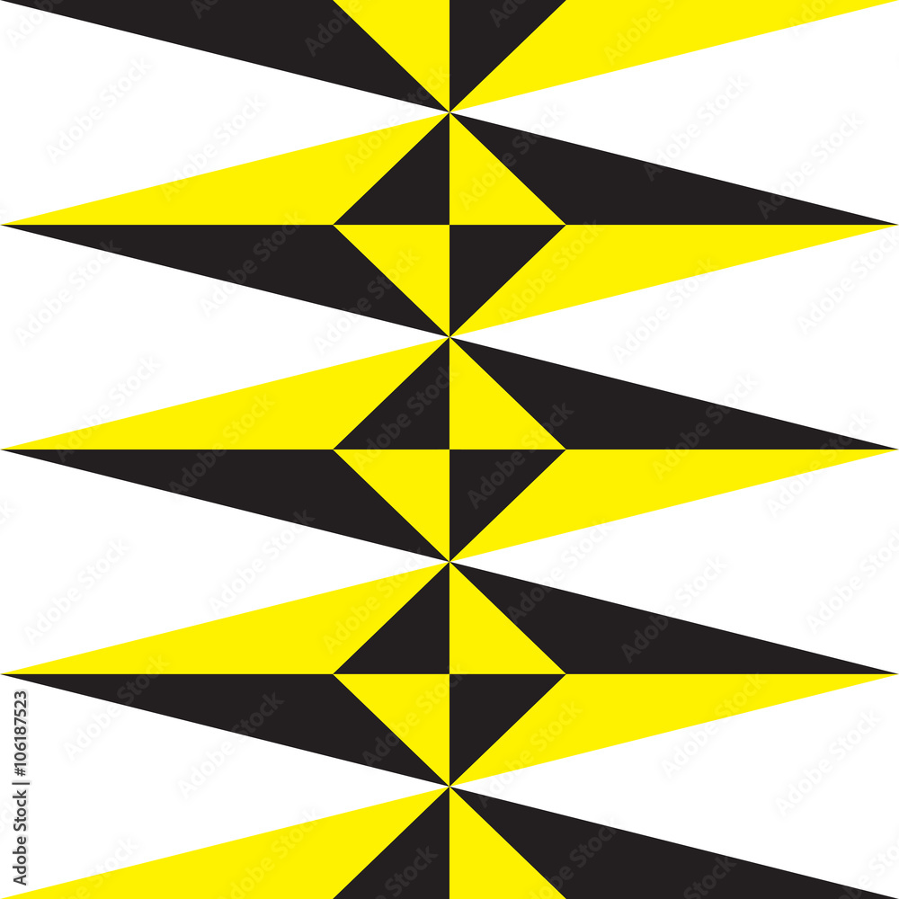 Vector pattern with yellow and black triangles. Background can be used ...