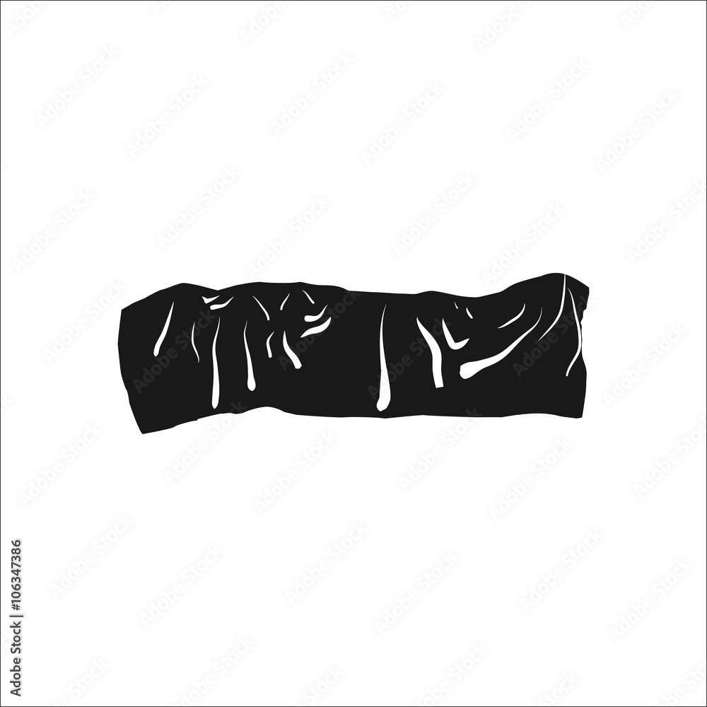 Dead body corpse under white cloth simple icon on white background ...