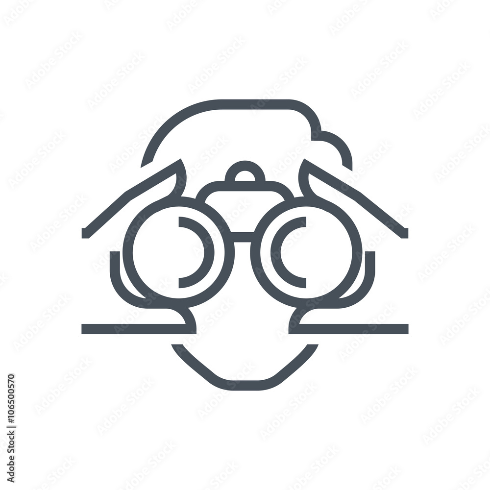 Binoculars, look icon の Stock ベクター | Adobe Stock