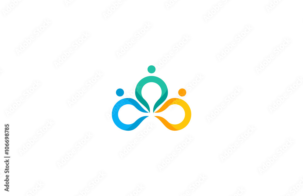 circle human team logo Stock Vector | Adobe Stock