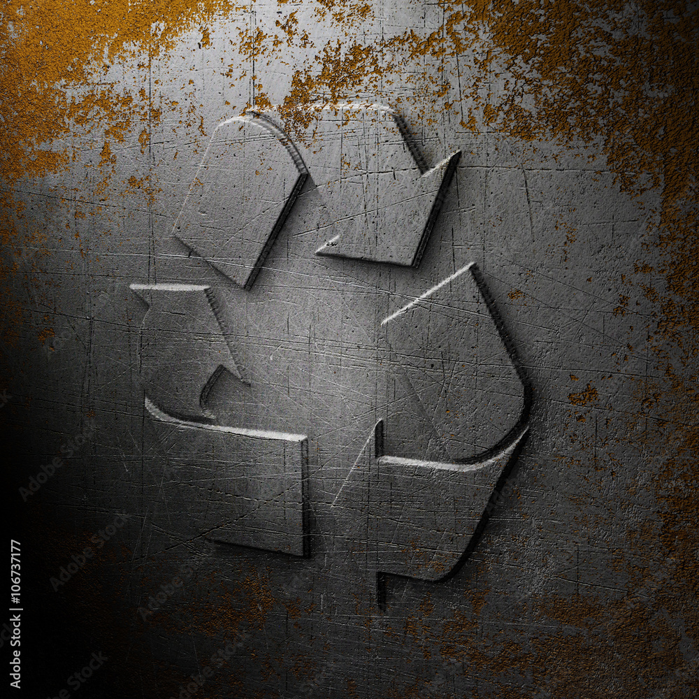 Recycle Symbol Metall Rost Stock Illustration | Adobe Stock
