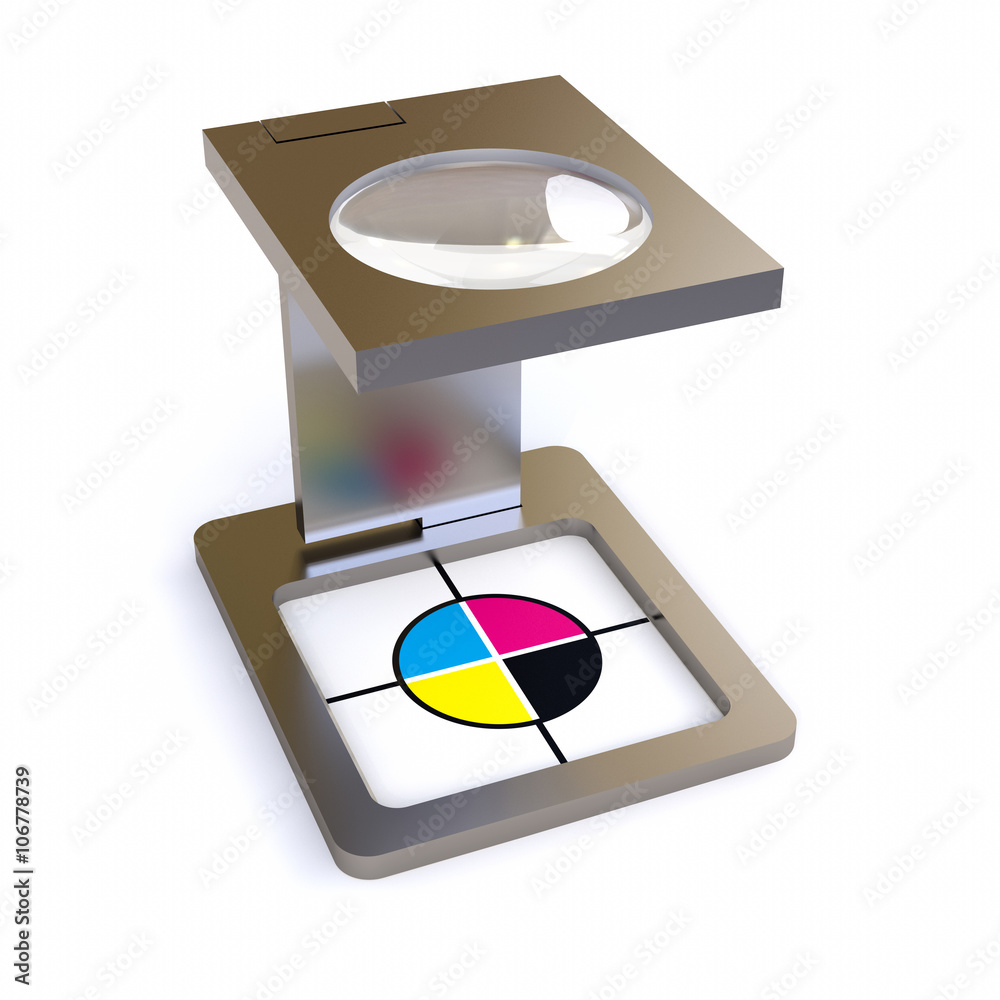3D CMYK register mark Stock Illustration | Adobe Stock