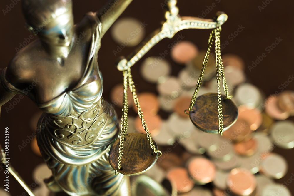 Balance scale of Lady Justice Stock Photo | Adobe Stock