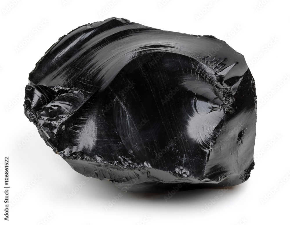 Black Igneous Rock Obsidian Stock Photo | Adobe Stock