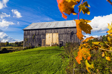 Autumn Fall Blue Barn Free Stock Photo - Public Domain Pictures