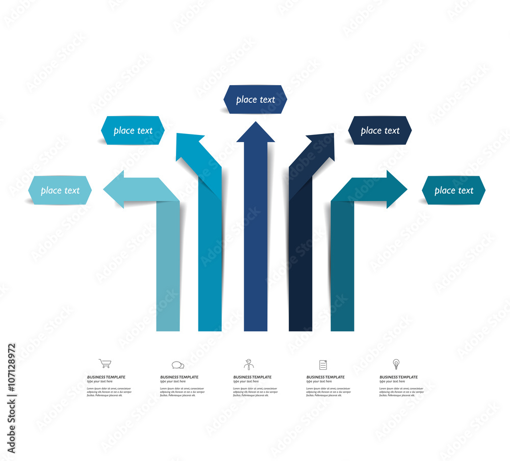 Arrow infographics scheme, diagram, chart, flowchart. Vector. Stock ...