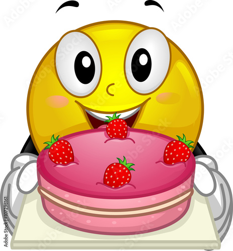 Smiley Show Strawberry Cake - Buy this stock vector and explore similar ...