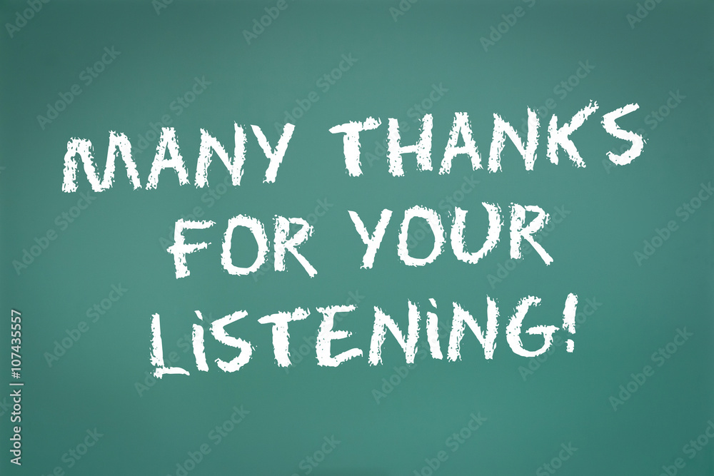 Stock-Illustration „Many Thanks for your Listening!“ | Adobe Stock