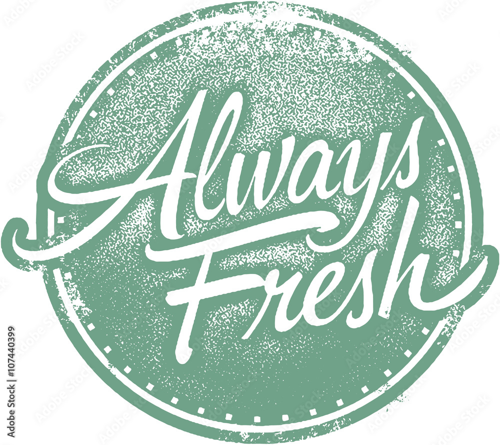 Always Fresh Food Product Label Stamp Stock Vector | Adobe Stock