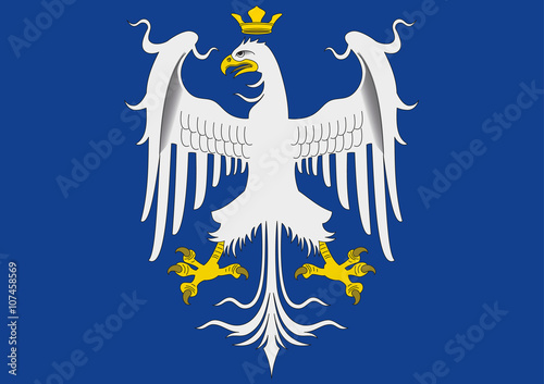duchy of modena historical flag, italy vettoriale Stock | Adobe Stock