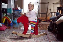 Striped Rocking Horse Free Stock Photo - Public Domain Pictures