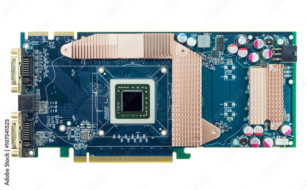 graphic card isolated on white background Stock Photo | Adobe Stock