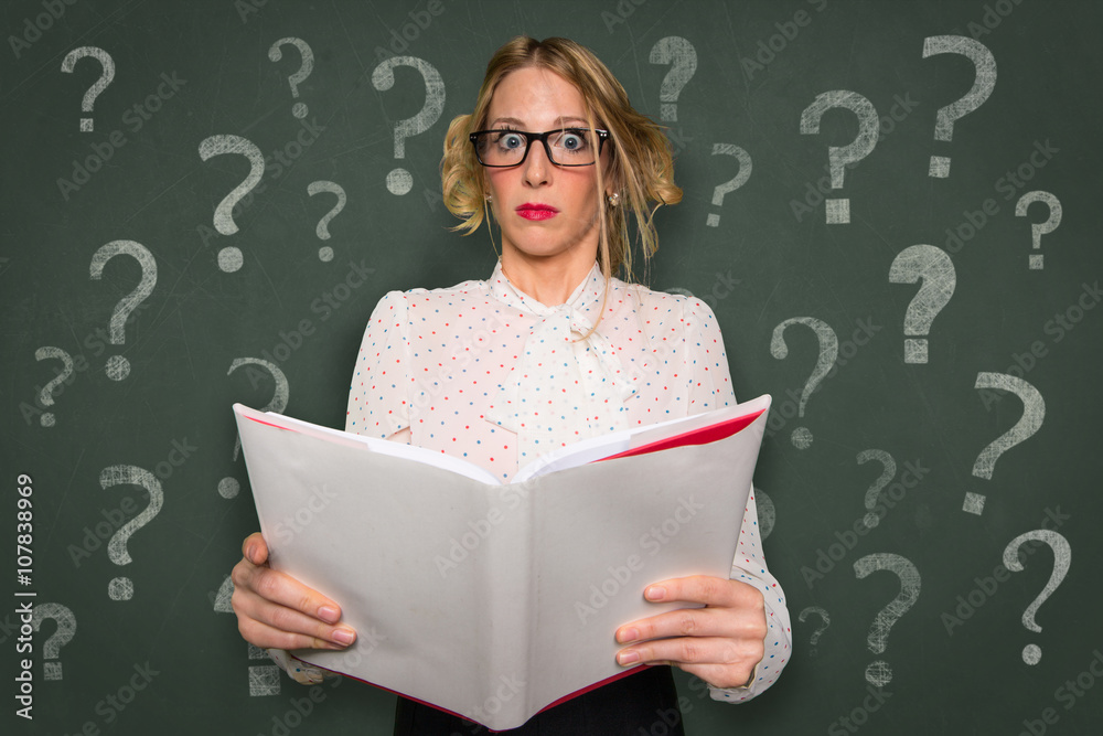 Reading a self help book with blank space assistance questions ...