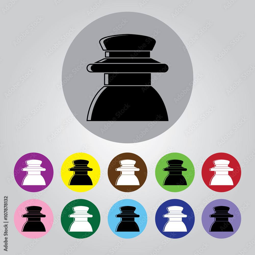 Vector high voltage electrical insulator Stock Vector | Adobe Stock