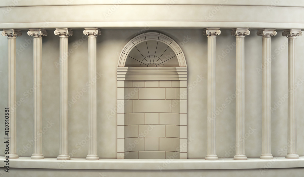 Classic Pillars Background Stock Illustration | Adobe Stock