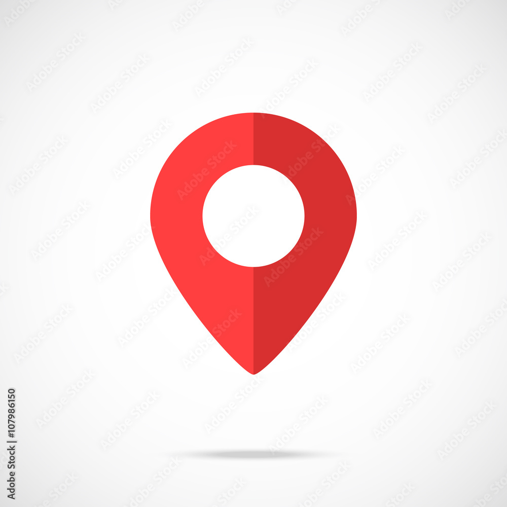 Vector map pointer, map pin icon. Modern flat design vector ...