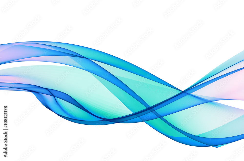 abstract blue element, wave, isolated on white background Stock ...