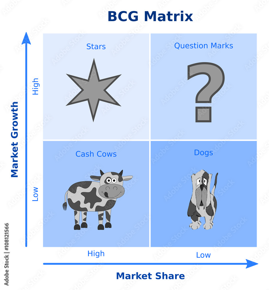 BCG matrix, growth-share matrix Stock Vector | Adobe Stock