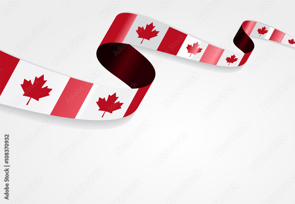 Canadian flag background. Vector illustration. Stock Vector | Adobe Stock