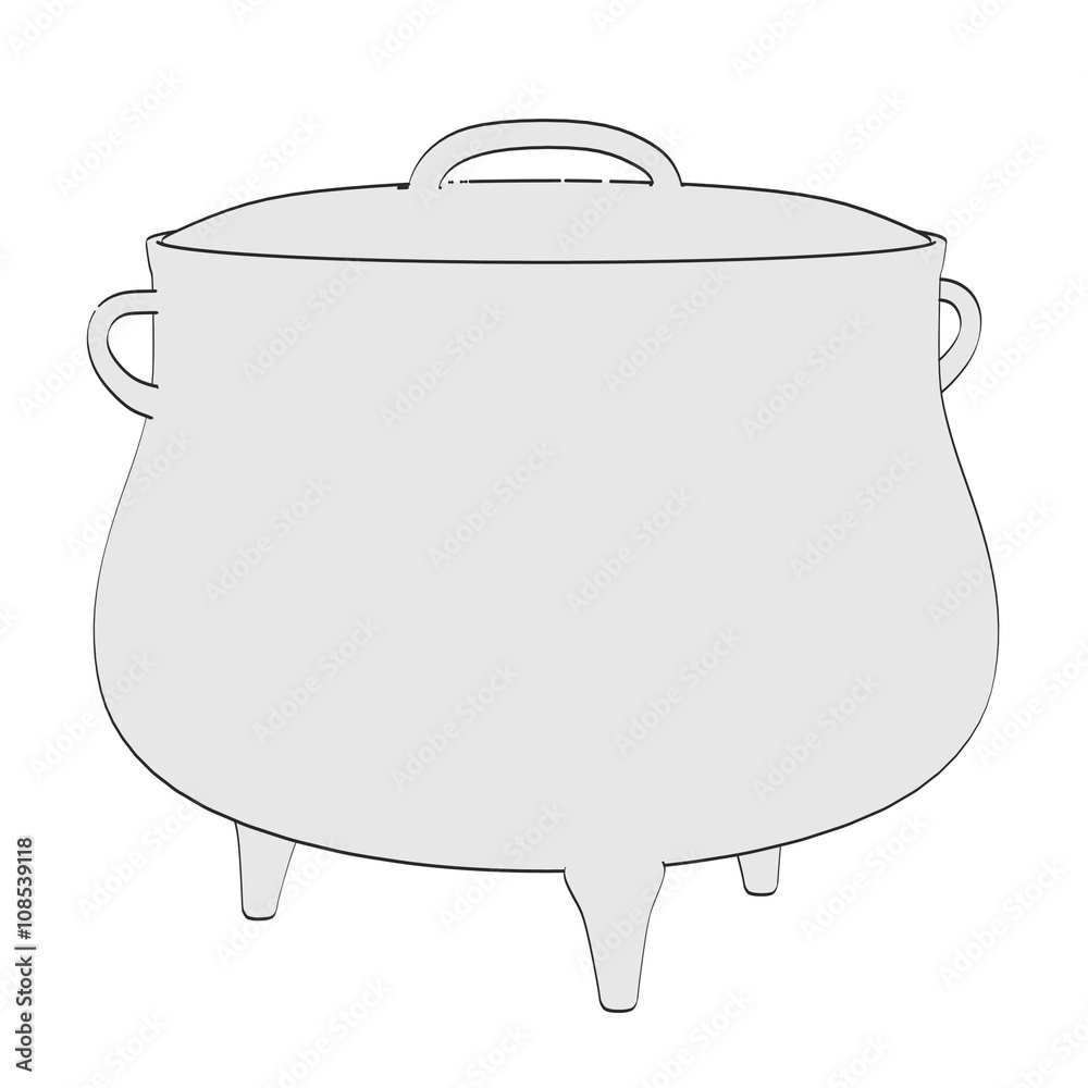 2d cartoon illustration of alchemy pot Stock Illustration | Adobe Stock